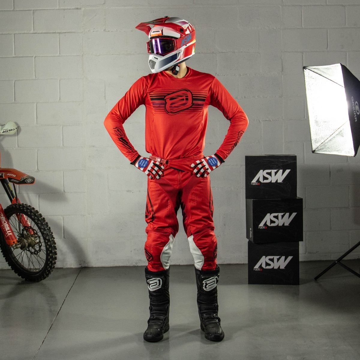 Conjunto Asw Podium Radar 22 - Vermelho